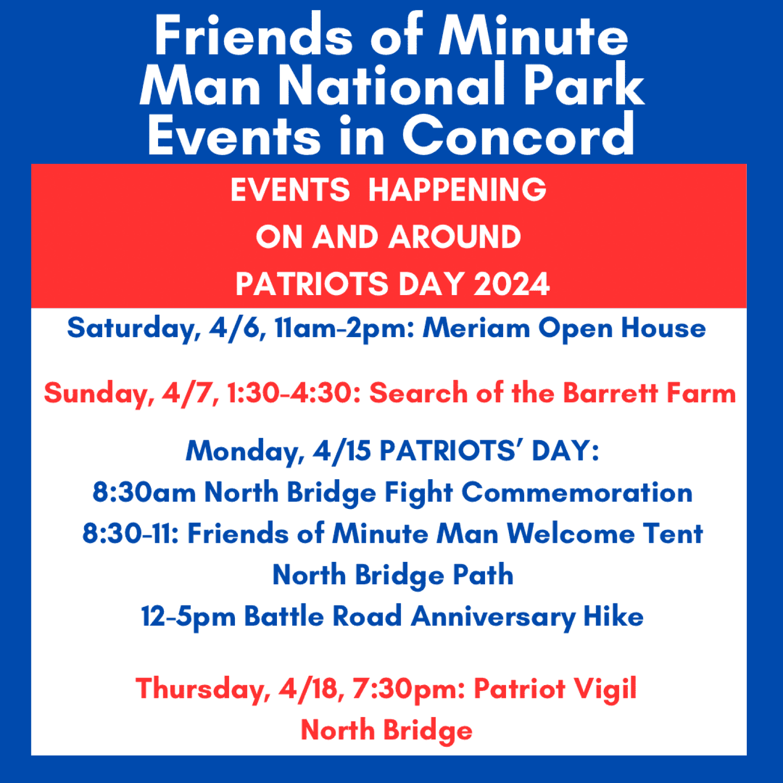 Friends of Minute Man National Park Events - Visit Concord