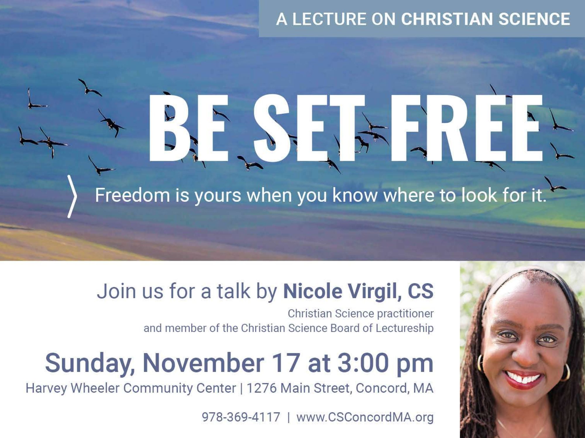 Be Set Free - Christian Science Lecture - Visit Concord