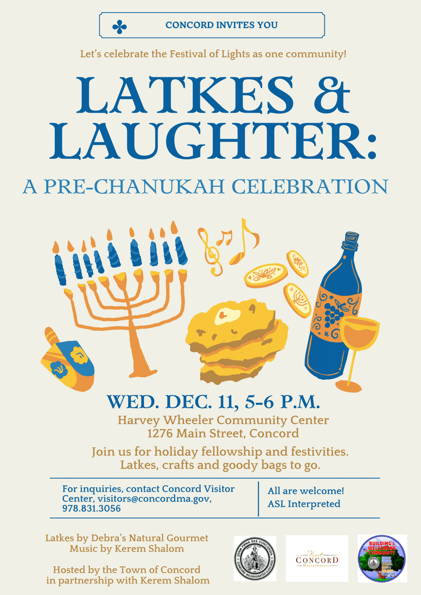 Latkes & Laughter: A Pre-Chanukah Celebration - Visit Concord