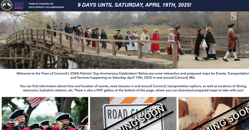 Concord's New Interactive Map for April 19 Celebration - Visit Concord